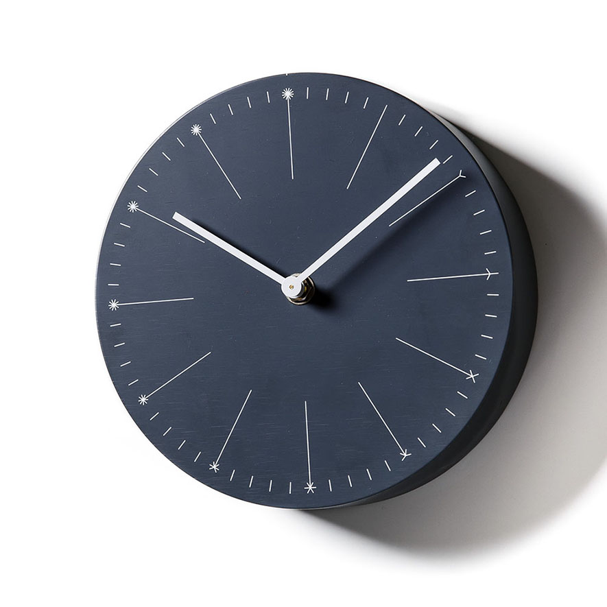 Parker Clock 19cm Charcoal | Adairs