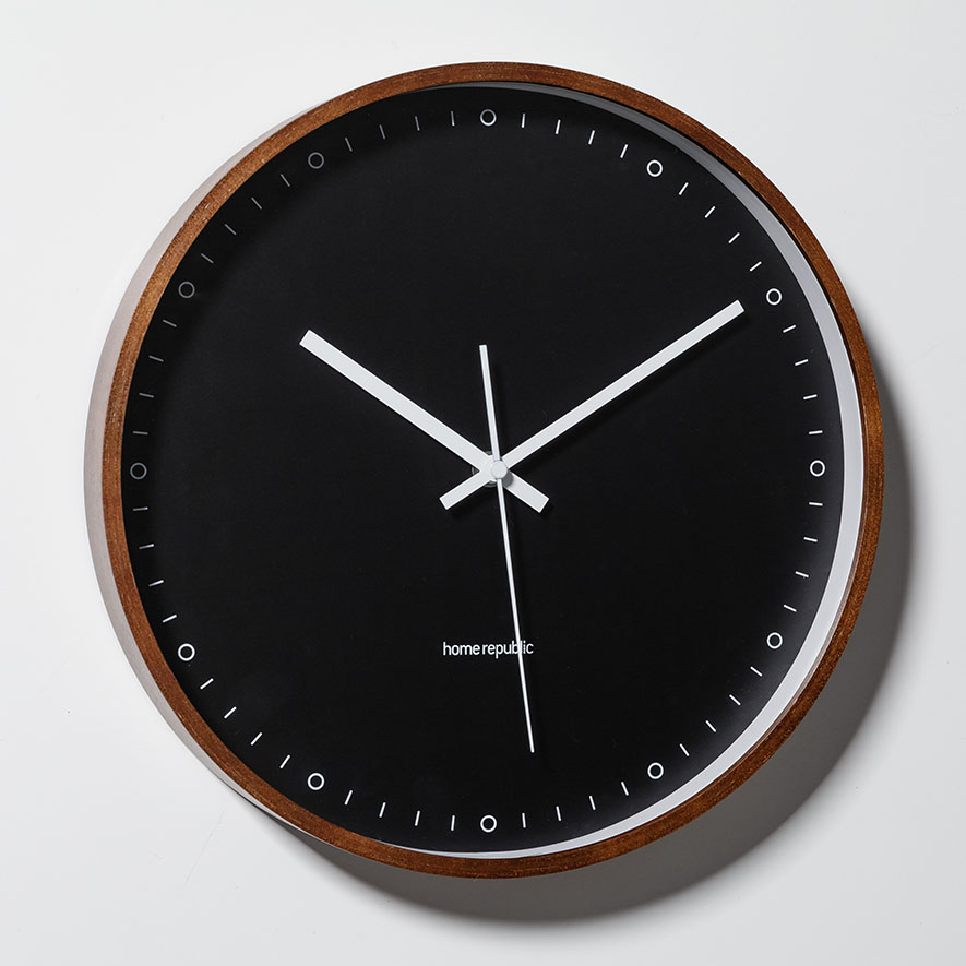 Ascot Clock Walnut | Adairs