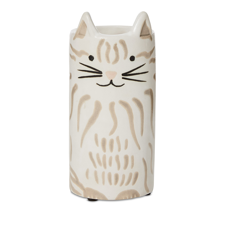 Lily Cat Vase Furry | Adairs