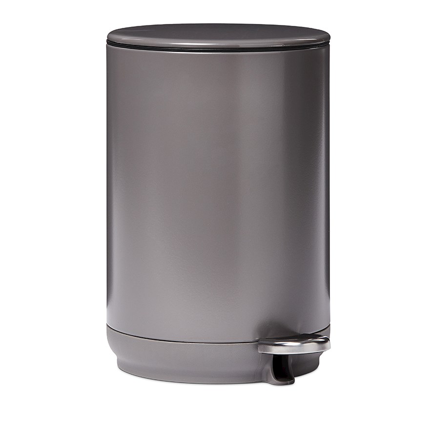 Round Grey Metal Dust Bin | Adairs