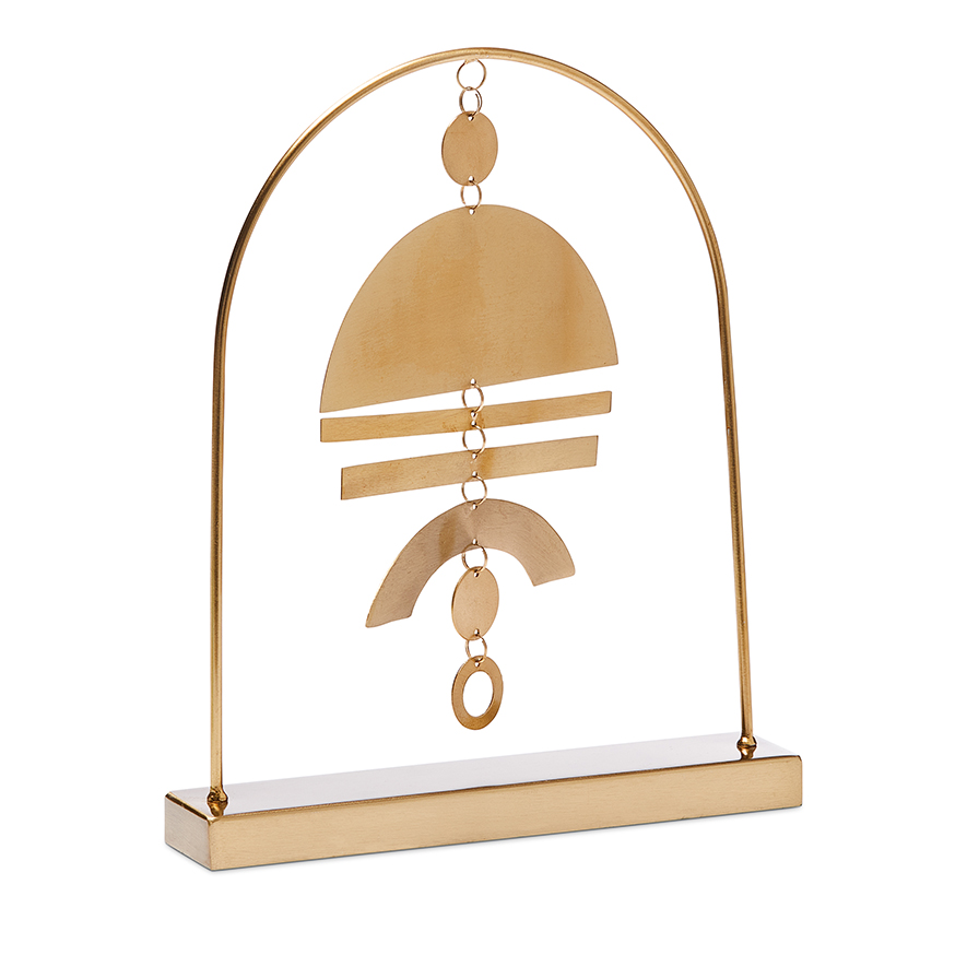 Geo Small Gold Decorative Stand | Adairs