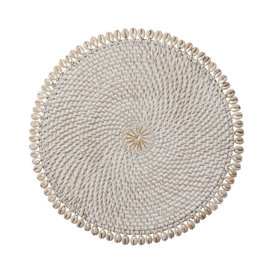 Cowrie Shell Collection Coasters Dia10cm Pk 2 White | Adairs