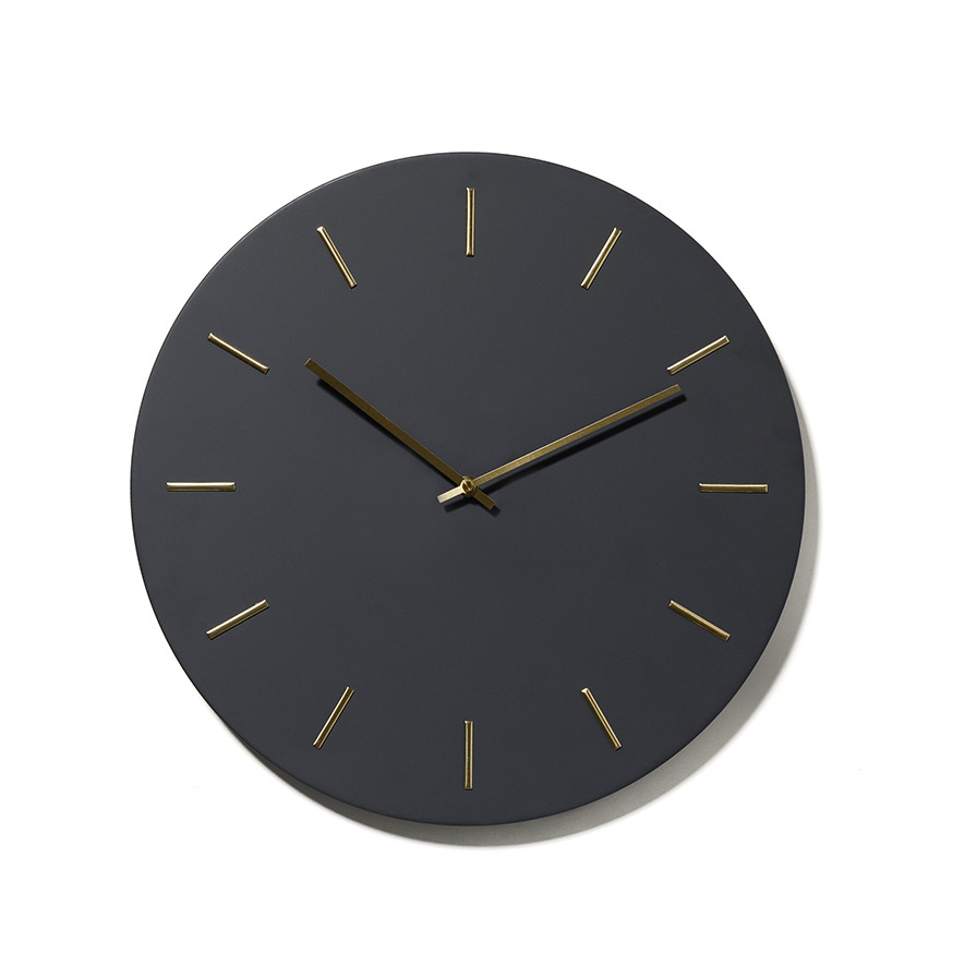 Marquee Clock Grey & Gold | Adairs
