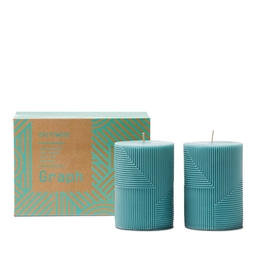 Graph Scented Driftwood 2 Set Candles | Adairs
