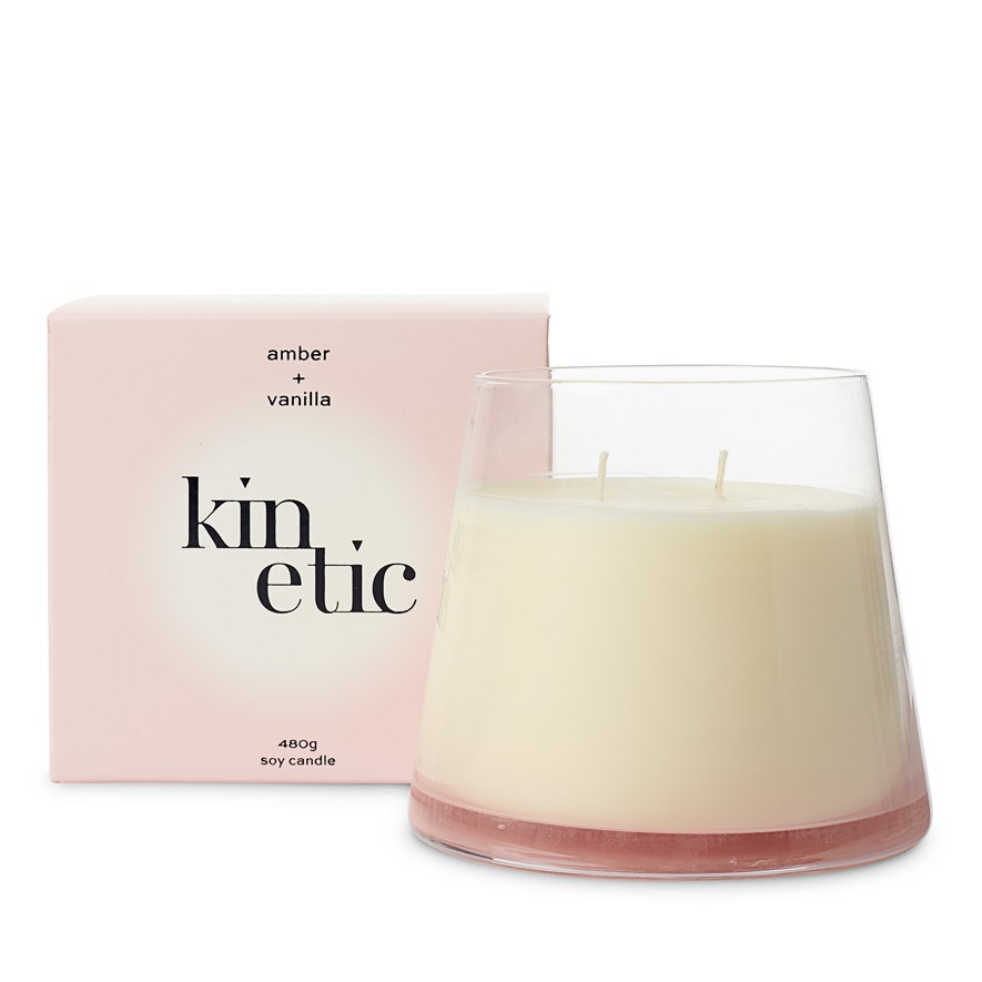 Kinetic Amber & Vanilla Candle | Adairs