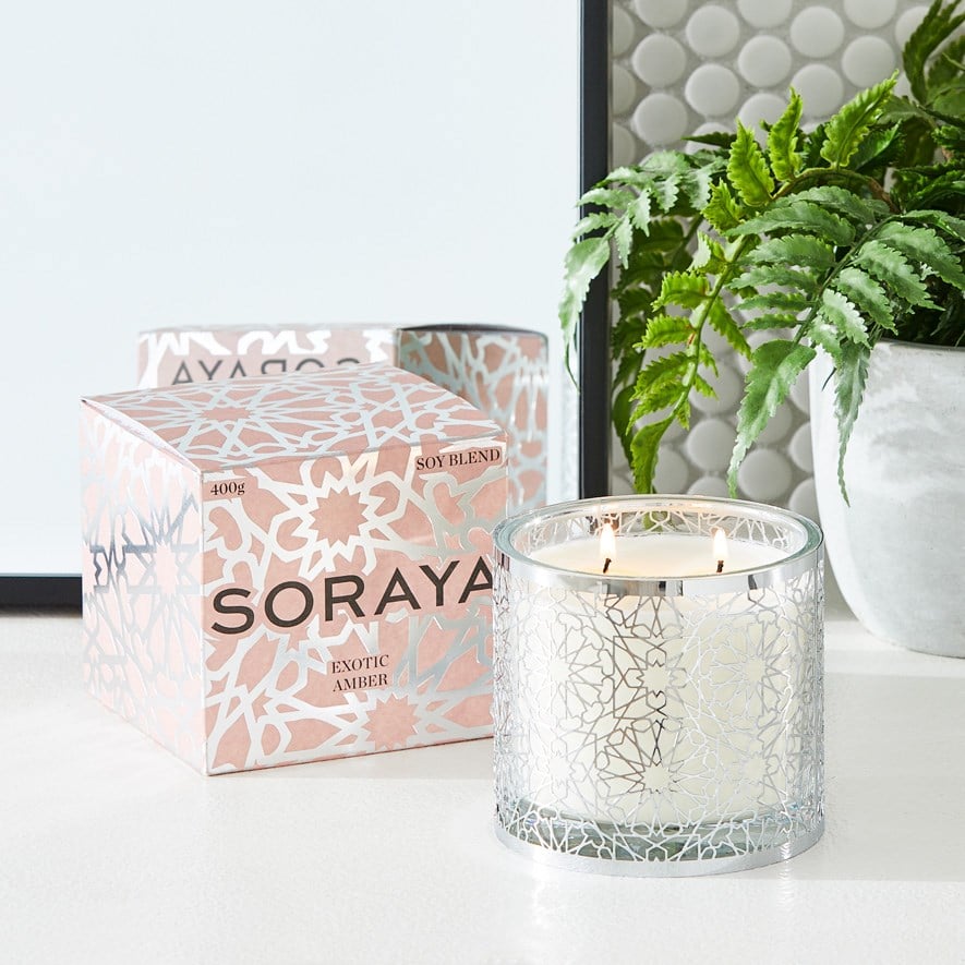 Soraya Exotic Amber Candle | Adairs