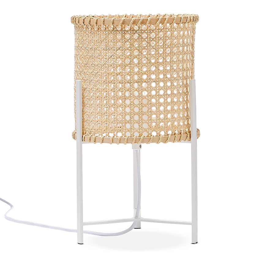 Basket Weave Table Light H31xD28cm Natural/White Table | Adairs