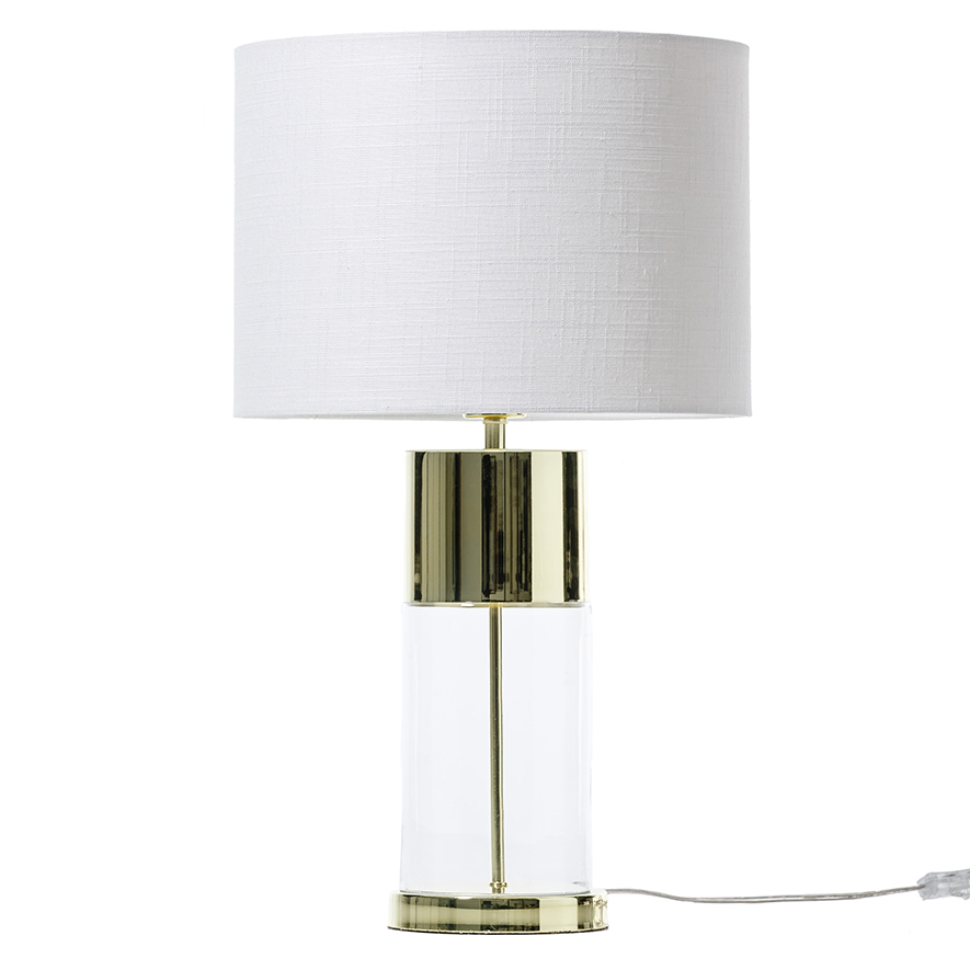 Mercer + Reid - Ellie Glass Table Lamp Brass | Adairs