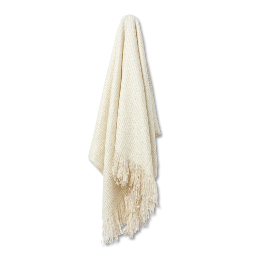Cliff Ecru Throw | Adairs