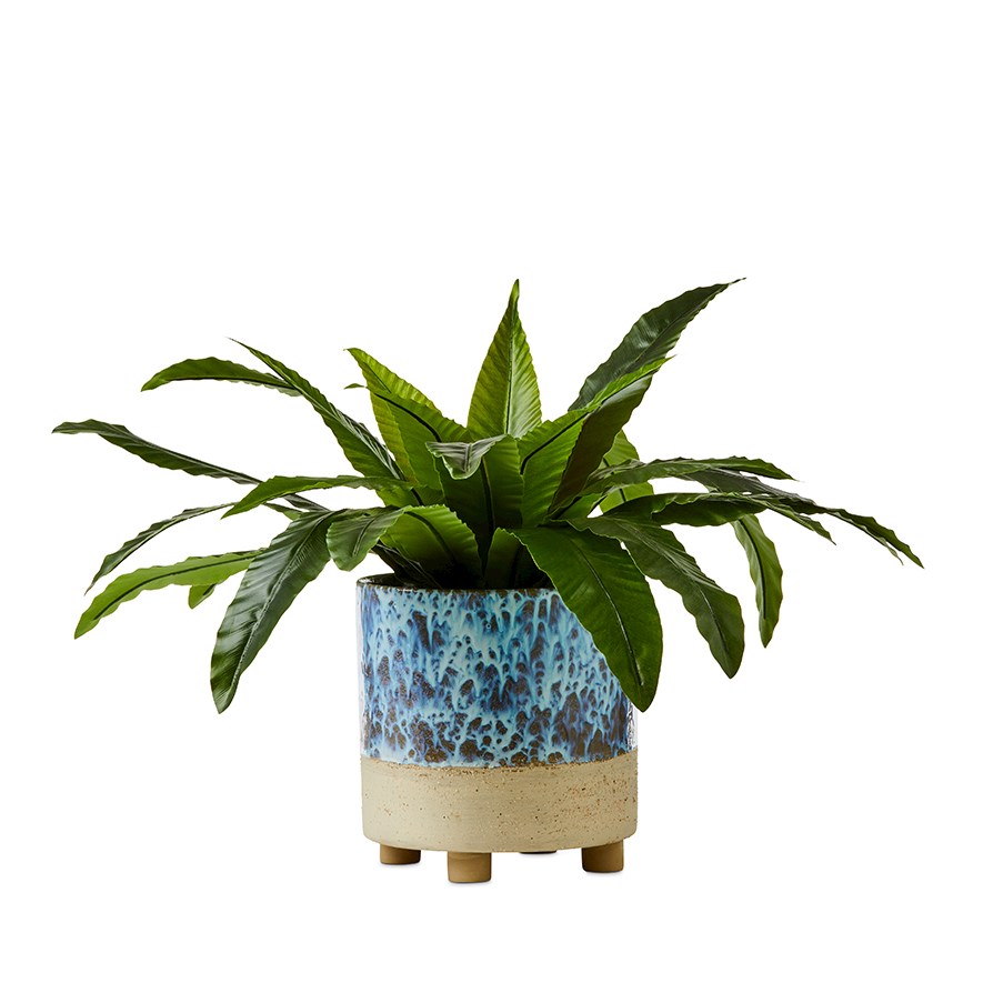 Harley Blue Glaze Pot | Adairs