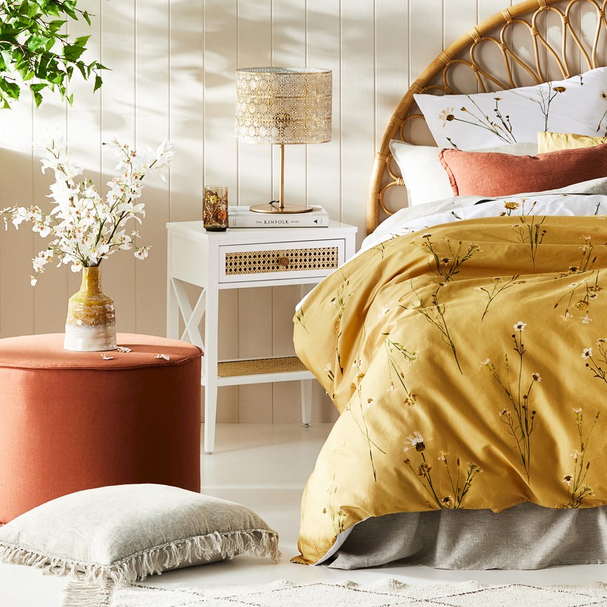 Marsalis Saffron Medium Vase | Adairs