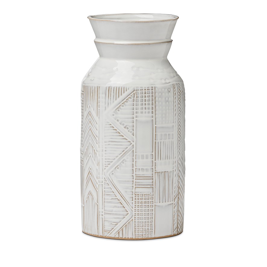 Textured Small White Vase | Adairs
