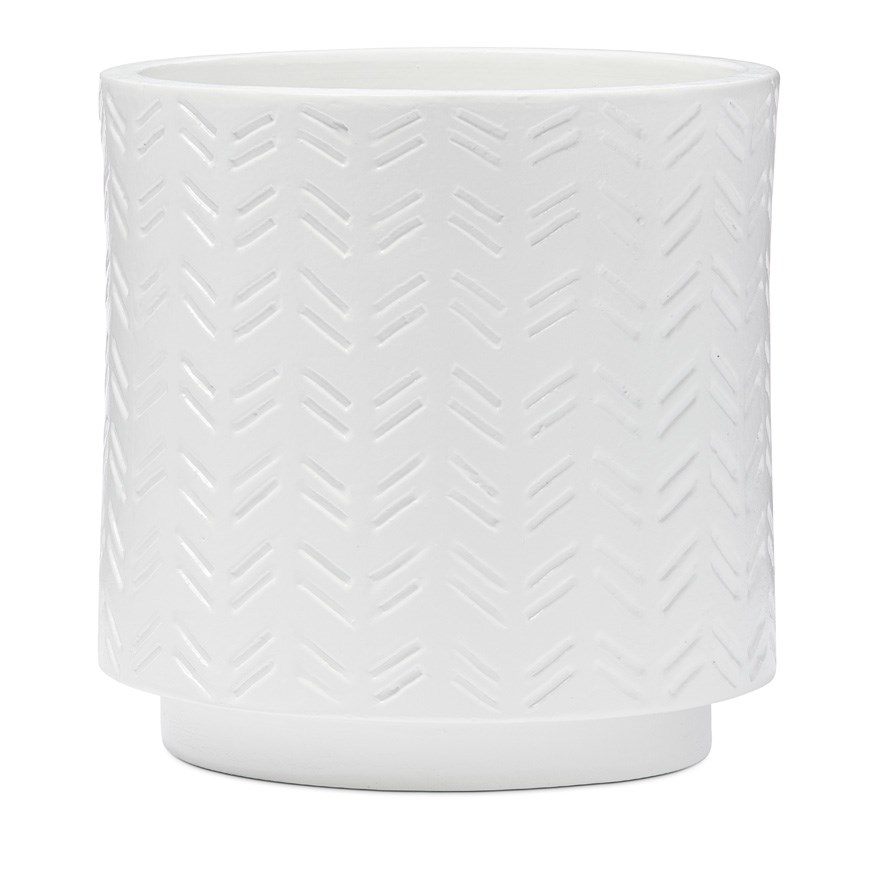 Turin White Chevron Pot | Adairs
