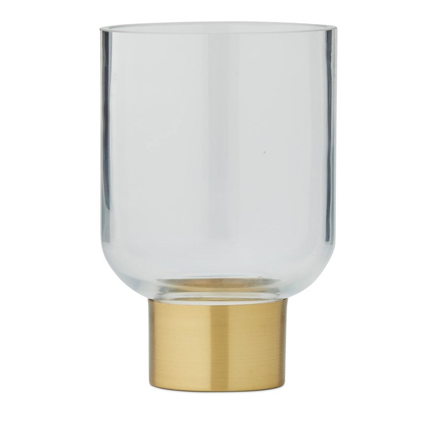 Frankie Small Clear & Gold Vase | Adairs