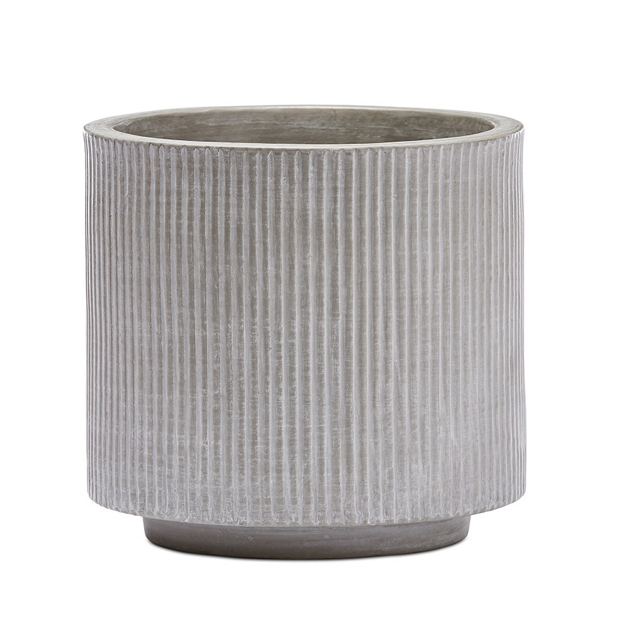 Home Republic - Pleat Grey Pot | Adairs