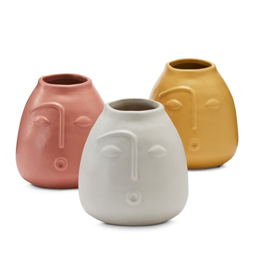 Dali Mustard Face Vase | Adairs