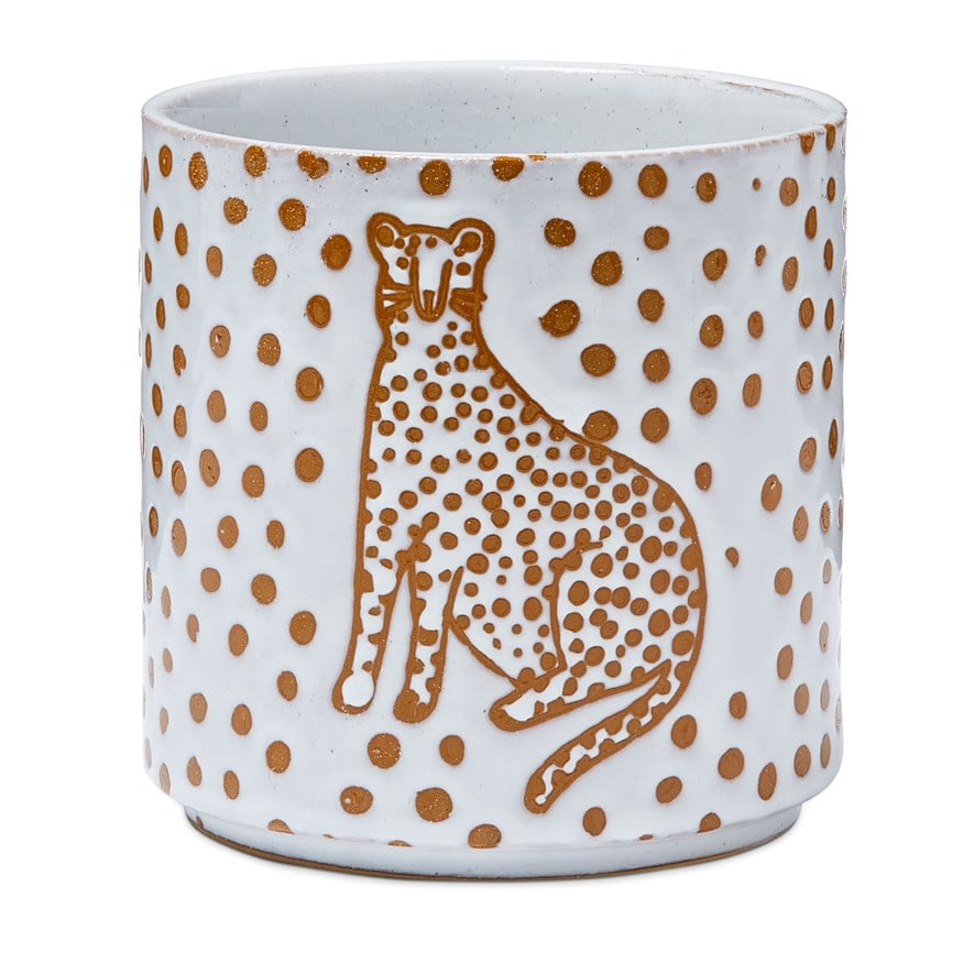 Cheetah White & Brown Spot Pot | Adairs