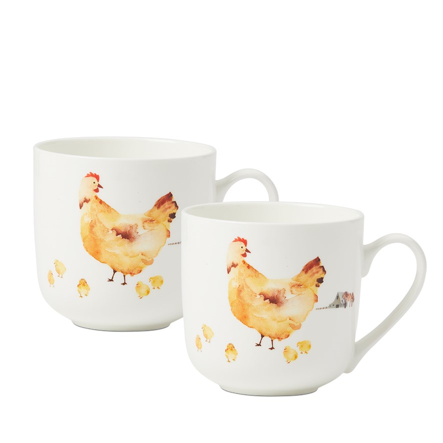 Chicken Brown Mug Set of 2 | Adairs