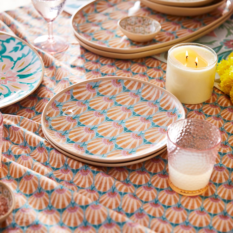 Indian Summer Fan Dinner Plate | Adairs
