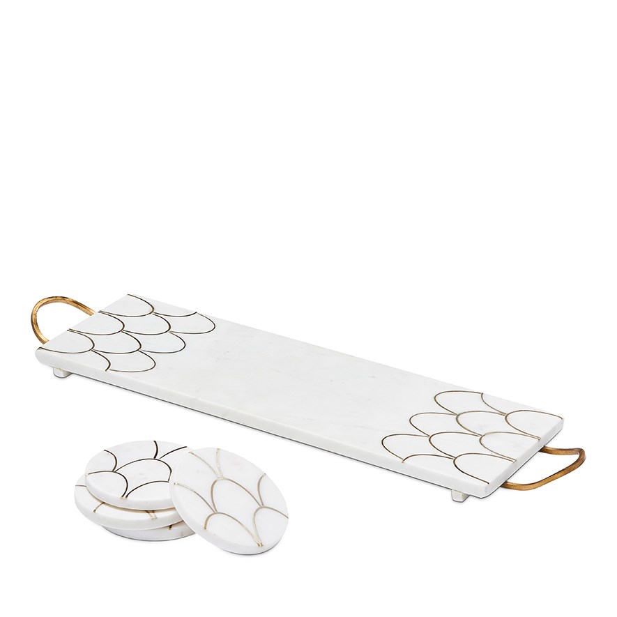 Scallop Marble Collection Tray | Adairs
