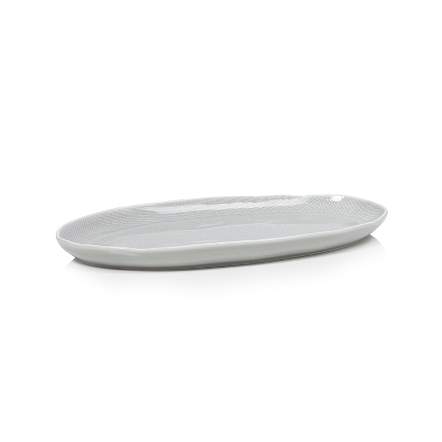 Wendi Collection Platter Grey Cross | Adairs