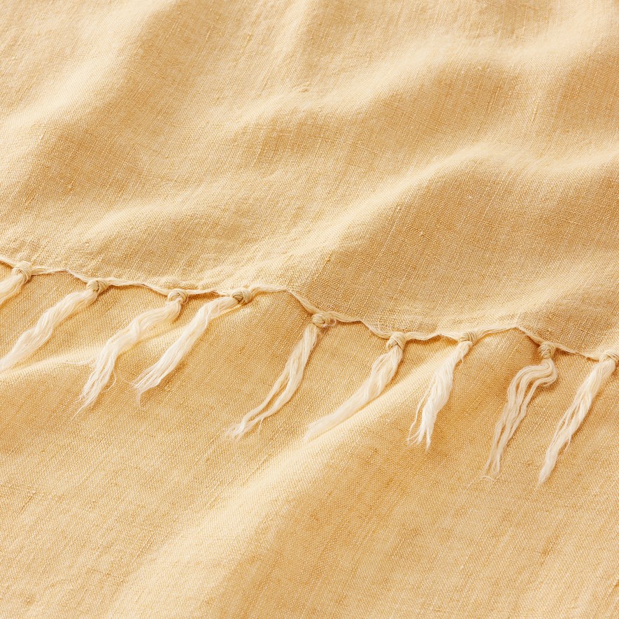 Malmo Linen Curry Throw | Adairs