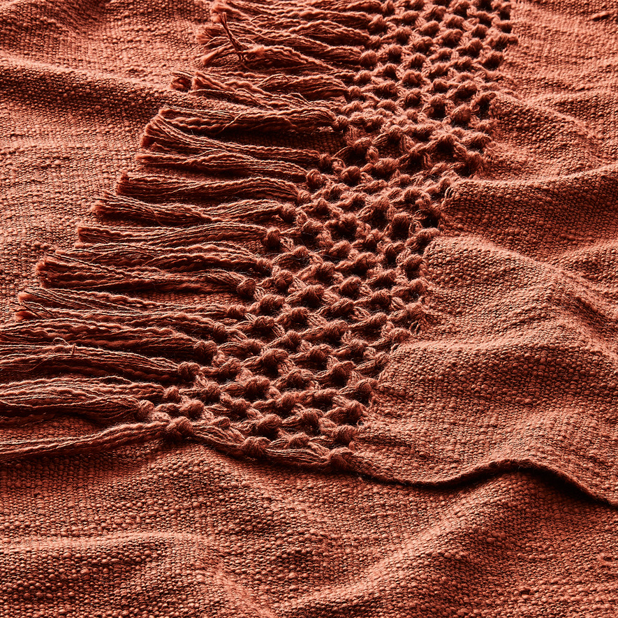 Macrame Knot Throw Pinot | Adairs