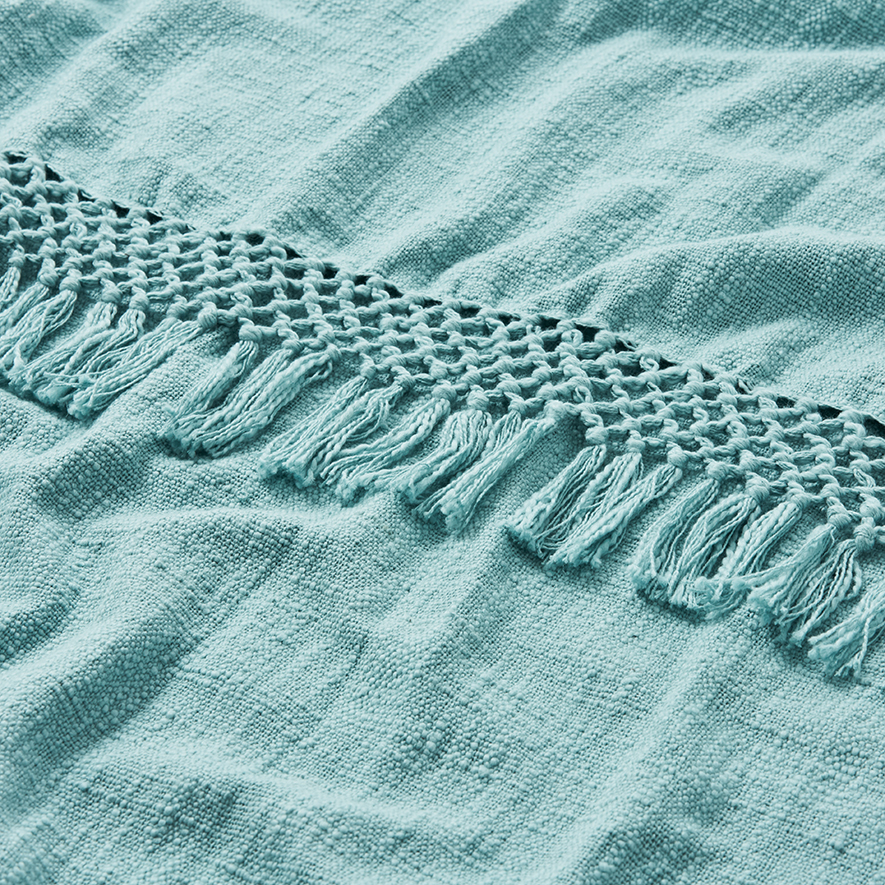 Macrame Knot Throw Mint | Adairs