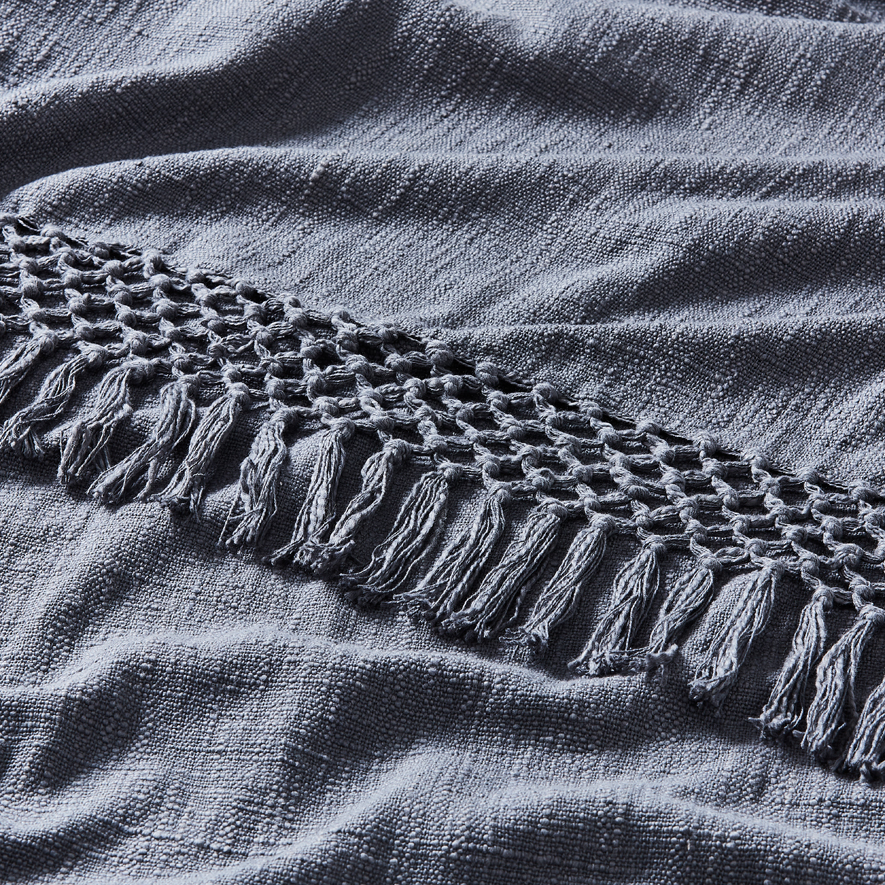 Macrame Knot Slate Throw | Adairs