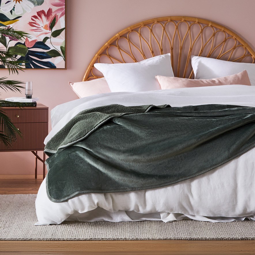 Sherpa Sage Throw | Adairs