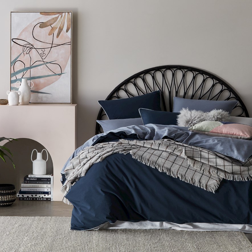 Lincoln Grey Check Throw | Adairs