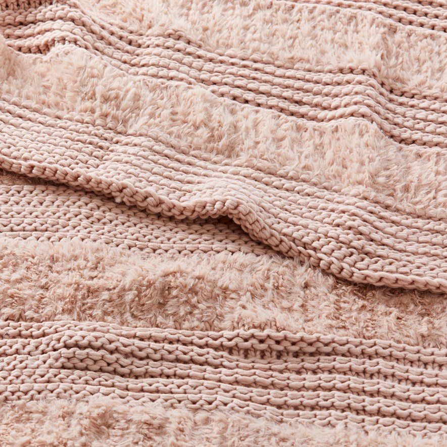 Kirby Pink Stripe Throw | Adairs