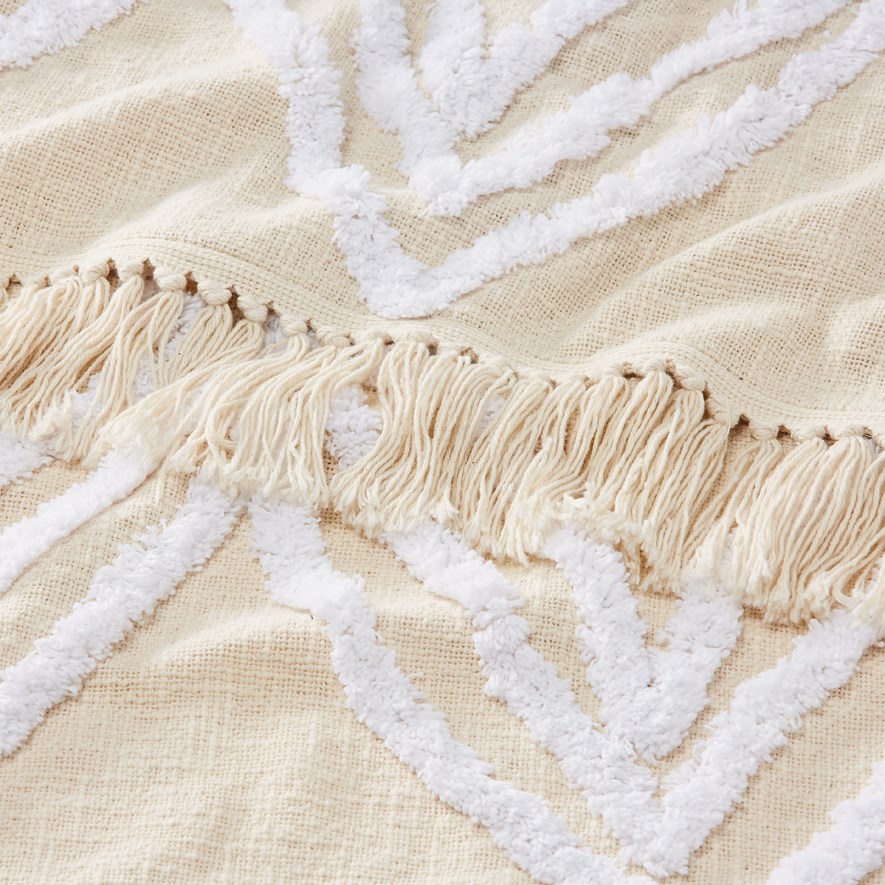 Jarvis White Throw | Adairs