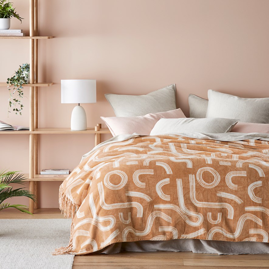 Supersoft Brushed Lines Blanket | Adairs