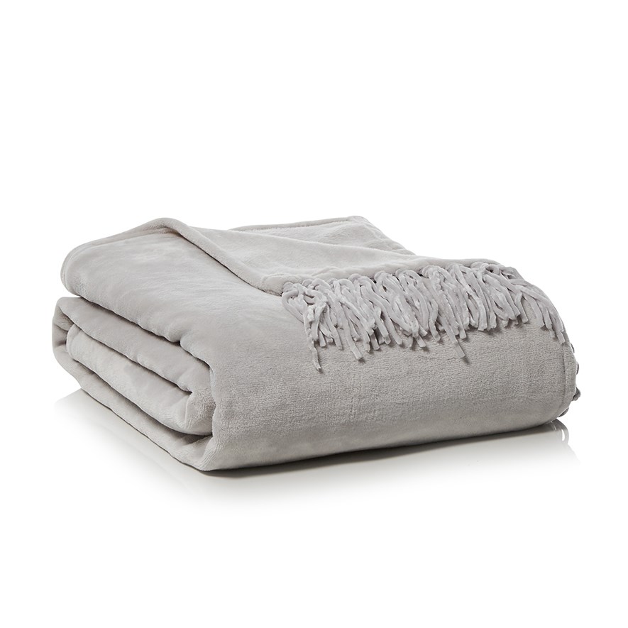 Supersoft Blanket W21 180x220cm Silver | Adairs