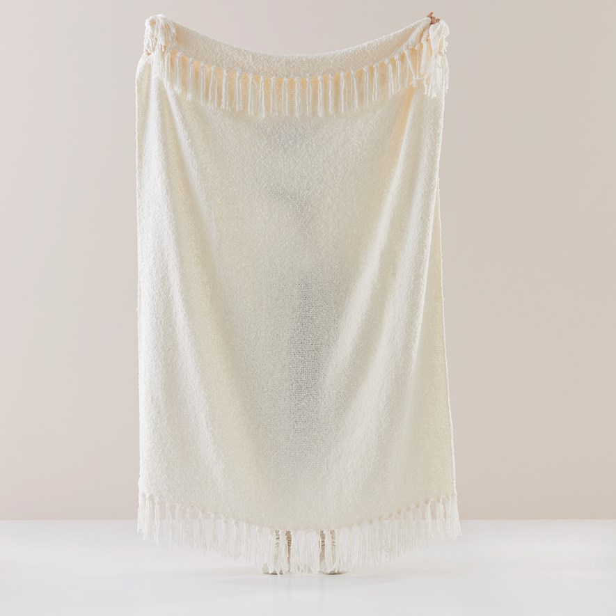 Otway Boucle Natural Throw | Adairs