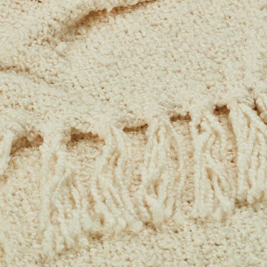 Otway Boucle Natural Throw | Adairs