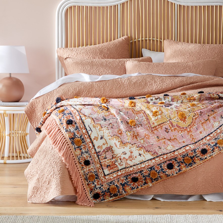 Joplin Earth and Navy Throw | Adairs