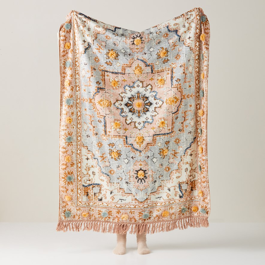 Joplin Pink and Blue Throw | Adairs