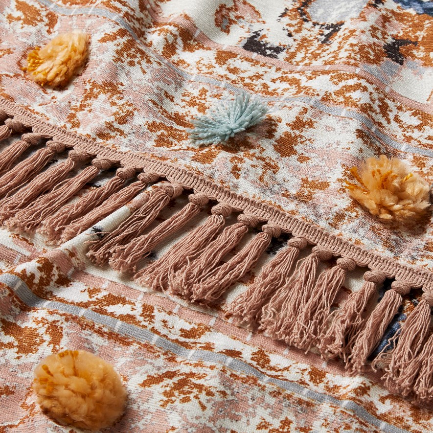 Joplin Pink and Blue Throw | Adairs