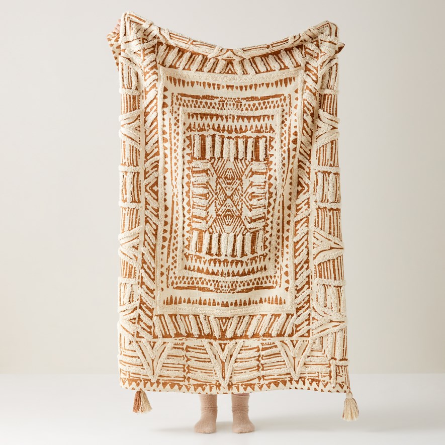 Imari Natural & Tobacco Throw | Adairs
