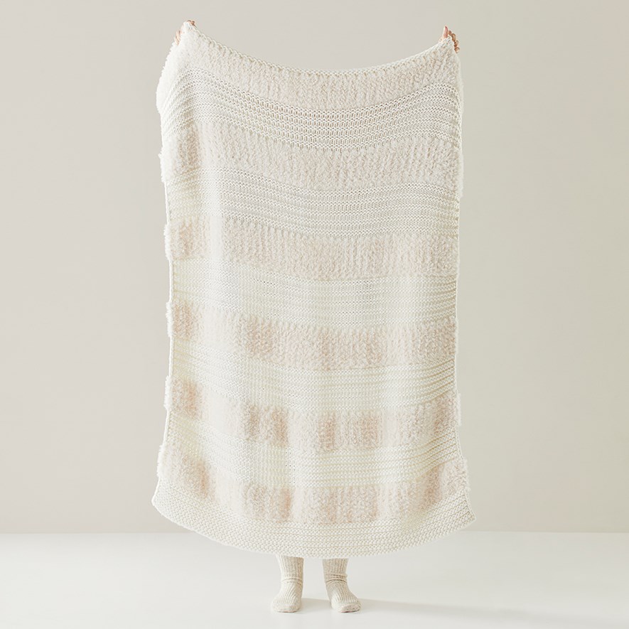Kirby White Stripe Throw | Adairs