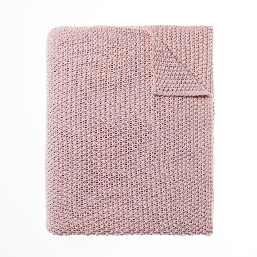 Santona Chalk Pink Throw | Adairs