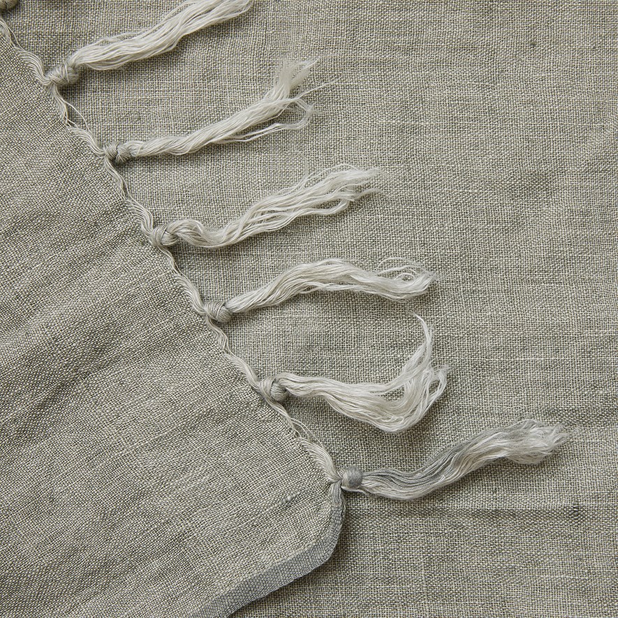 Malmo Linen Green Tea Throw | Adairs