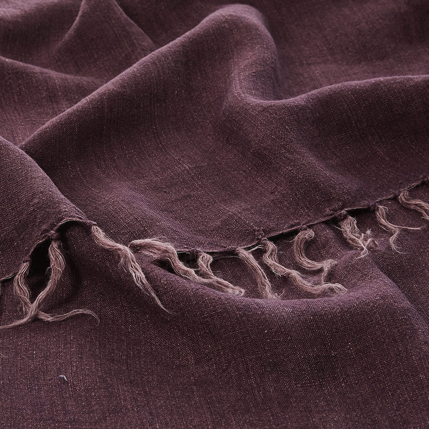 Malmo Linen Throw Plum | Adairs