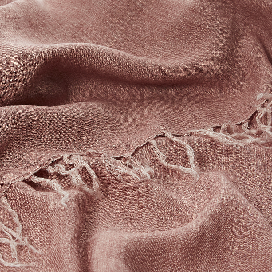 Malmo Linen Throw Rose Pink | Adairs
