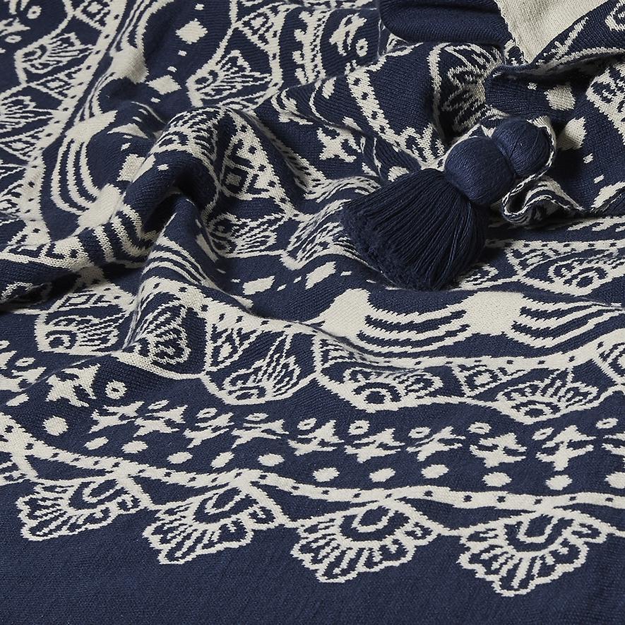 Mandala Throw Indigo | Adairs