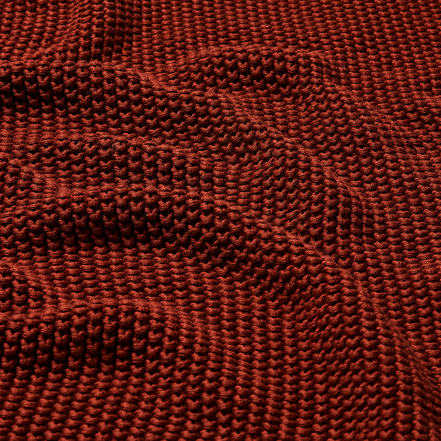 Montroe Rust Knit Throw | Adairs