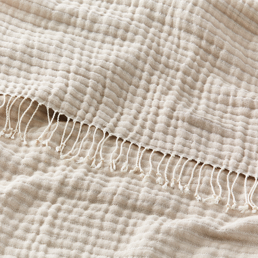 Portsea Natural Throw | Adairs
