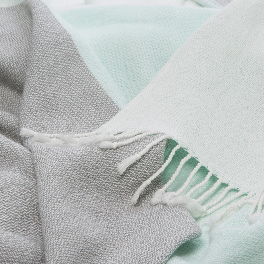 Block Throw Mint | Adairs